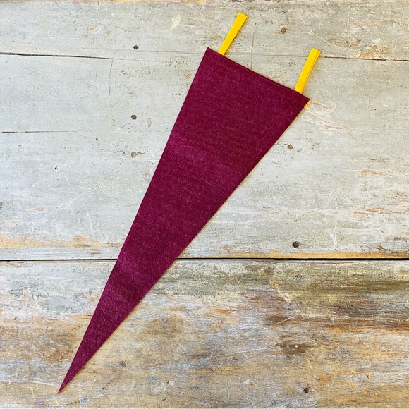 Vintage | Accents | Vintage Jamestown Va Maroon Felt Pennant | Poshmark